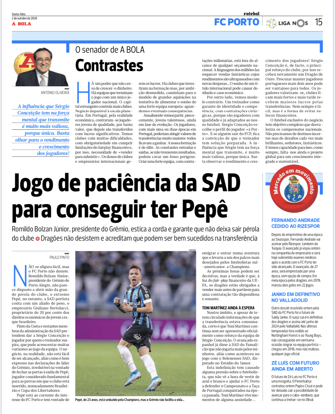 El fichaje de Saidy Janko en la toda la prensa deportiva portuguesa ...