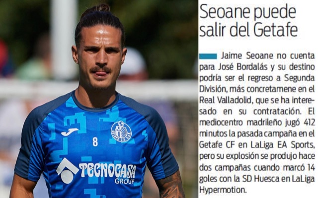 Jaime Seoane no cuenta para José Bordalás - Pucela Fichajes