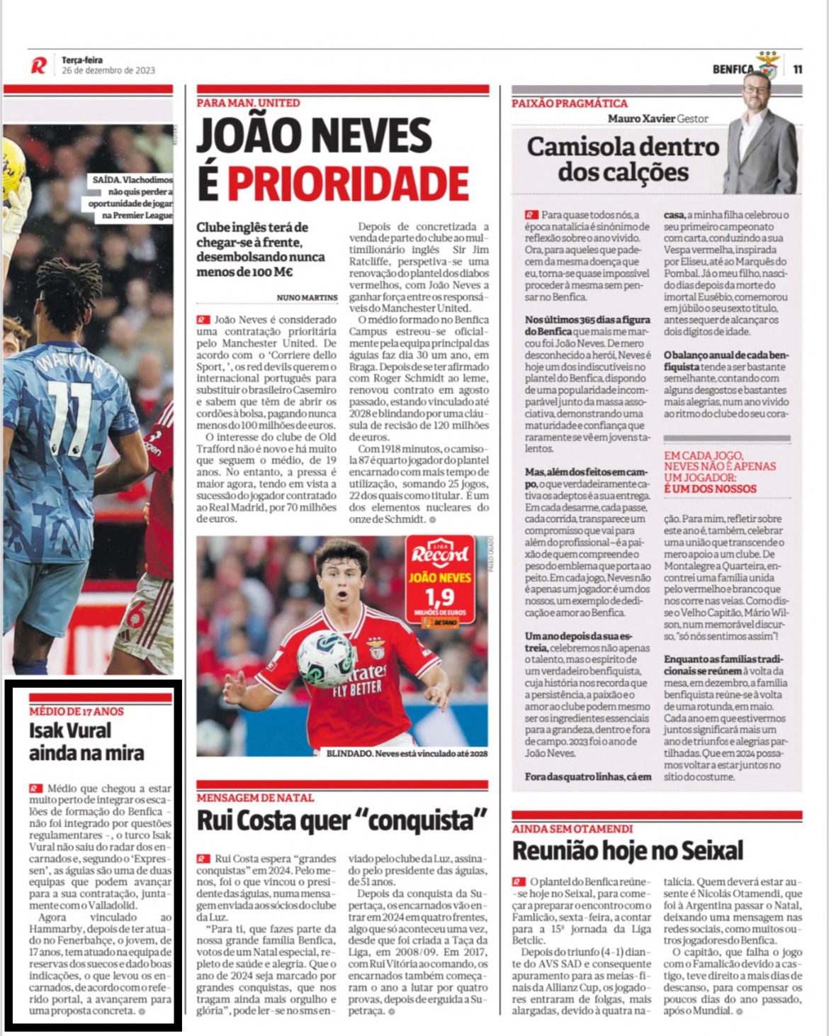 El interés del Real Valladolid por Isak Vural en la edición impresa del ...